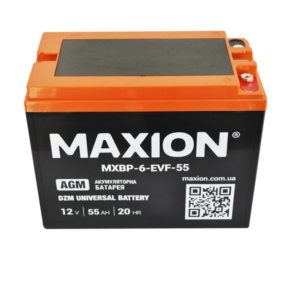 Aккумуляторная батарея тяговая Maxion 12V DZM 55Ah MXBP 6-EVF-55 AGM ...