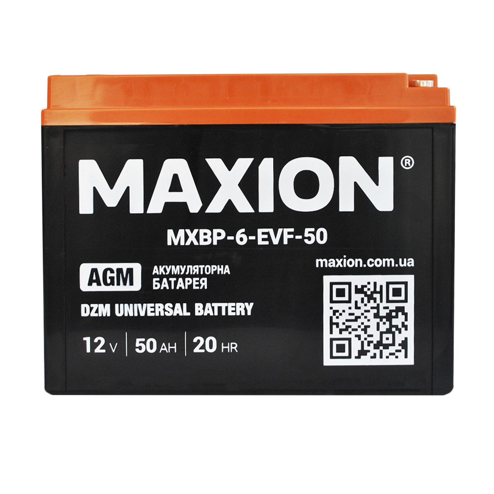Aкумуляторна батарея тягова Maxion 12V DZM 50Ah MXBP 6-EVF-50 AGM ...